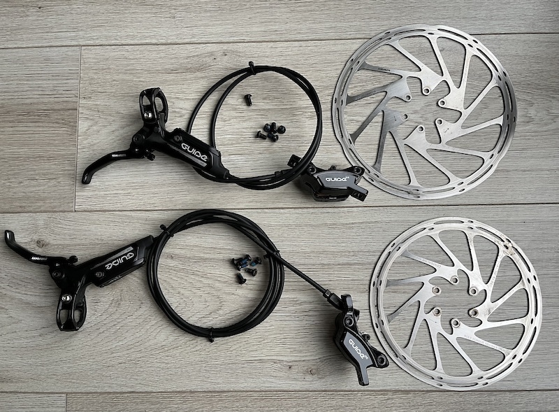 2021 SRAM Guide RE Brakeset with rotors & bolts For Sale