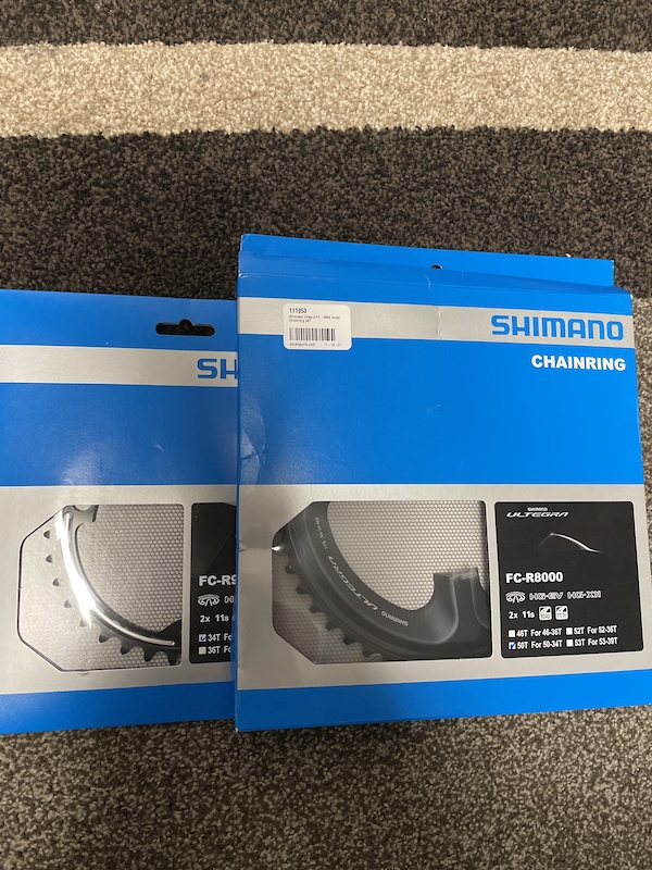 2022 Shimano ultegra 11 speed r8000 50/34 chain rings new For Sale