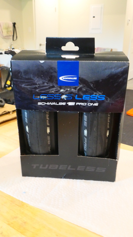 2021 Schwalbe Pro One tubeless tires 700x25c, set of 2 For Sale