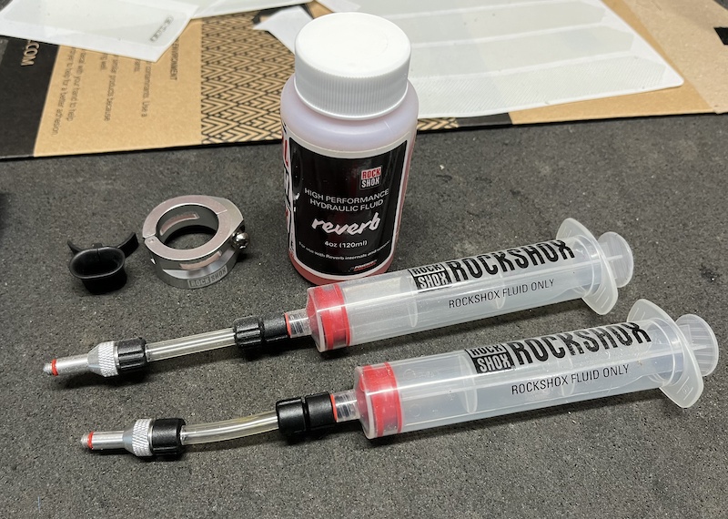 Rockshox Reverb Bleed Kit and Enduro Height Collar For Sale