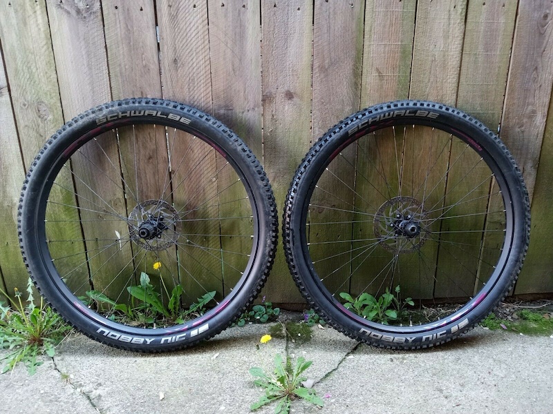 2021 Entity 29" Wheelset w/ Tubeless Tires and Rotors For Sale