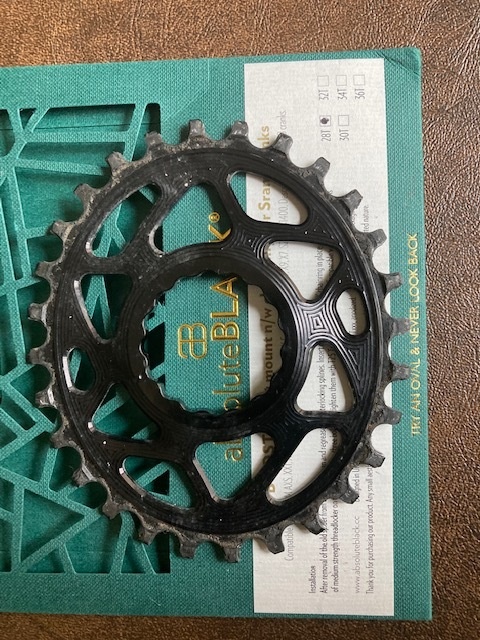 2020 Absolute Black Cinch Boost Oval Chainring 28T For Sale