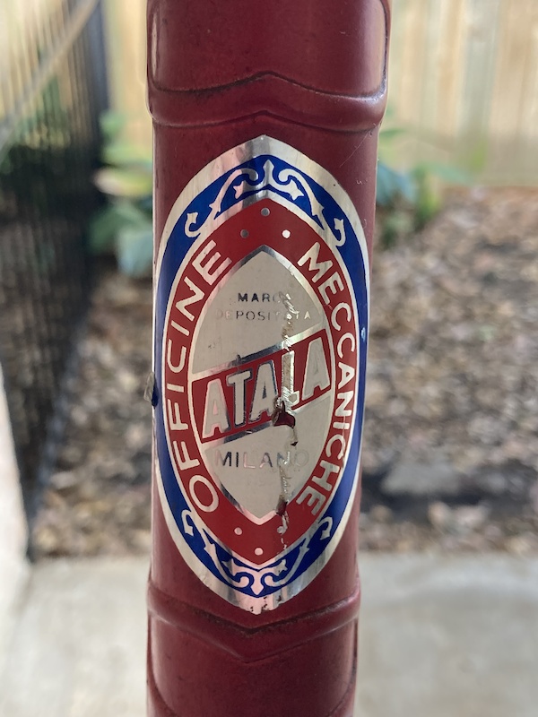 1970 Atala Frame Set Columbus Steel 57cm For Sale