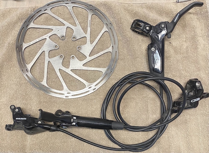 2021 Used Sram G2 R brake set with 200mm Centerline Rotor For Sale