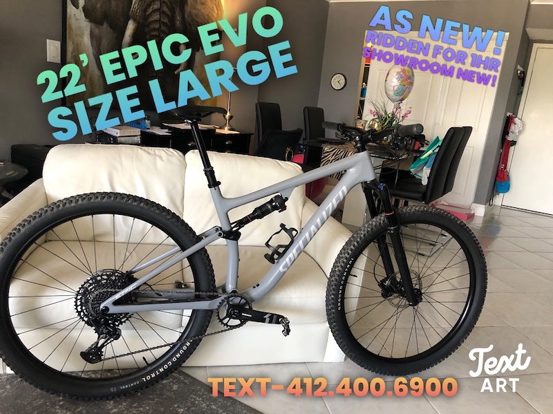 2022 Epic Evo, Large, only test ridden! FREE SHIPPING! For Sale