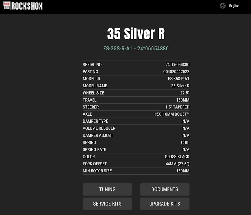 2022 RockShox 35 Silver R For Sale