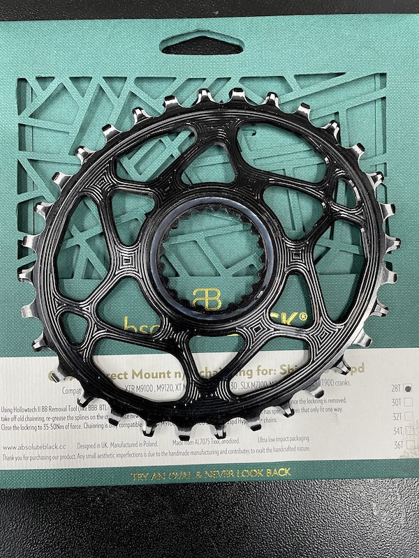 Absolute Black 32t Oval Chainring Shimano 12 Speed For Sale
