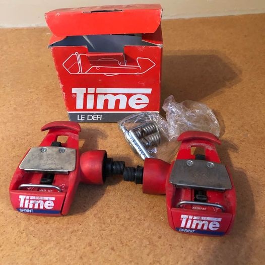 Vintage 80's Time TBT le Defi Racing Clipless Pedals For Sale