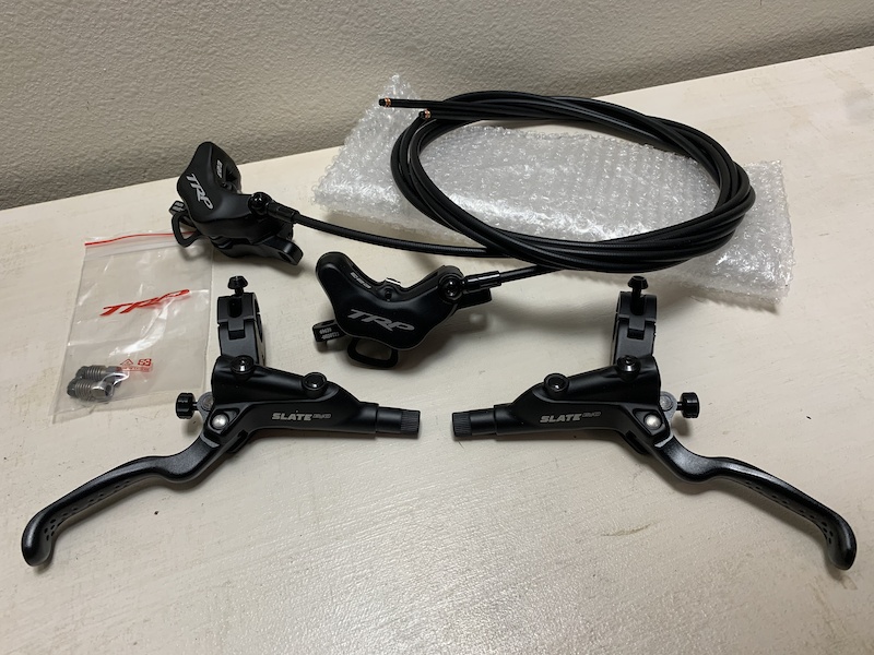 2022 New TRP Slate EVO 4-Piston Hydraulic Disc Brake Set For Sale