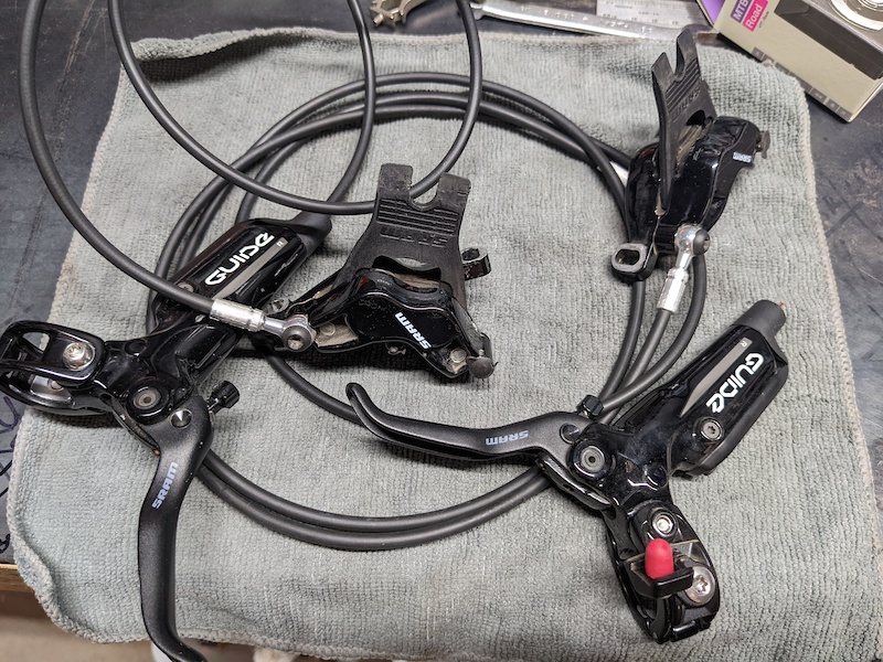 2020 SRAM Guide R brake set + rotors + extra pads For Sale