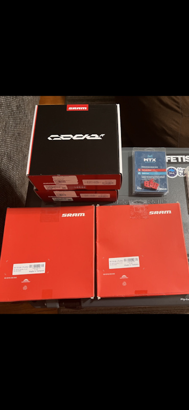 2022 SRAM Code R brakes,HS2 200mm rotors, MTX Race pads For Sale
