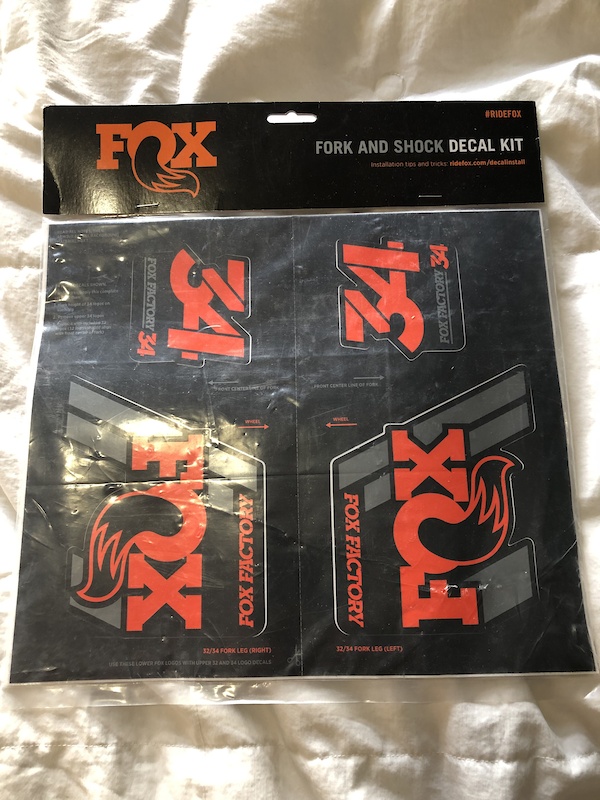 2021 Fox decal kit orange For Sale