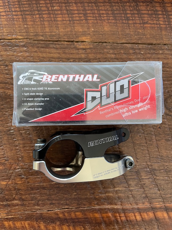 2021 Renthal Duo Stem 40mm 31.8 +10 degree rise For Sale