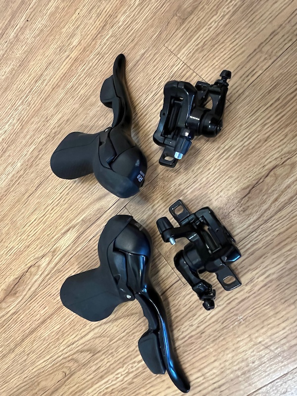 Microshift R8 2x8 Shifters + Mech Disc Brakes For Sale