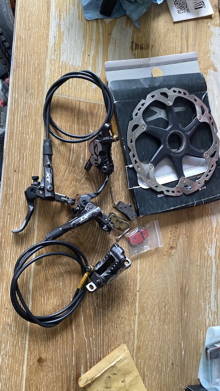 Shimano Saint calipers/hoses, XT levers (I spec 2) For Sale