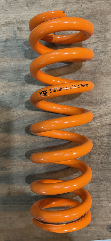 2021 Fox SLS coil spring 500lb/in x 3.15in 80mm For Sale