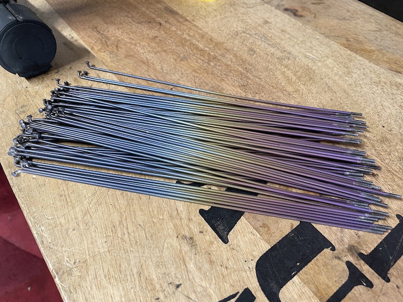 Titanium spokes for 24" wheels For Sale