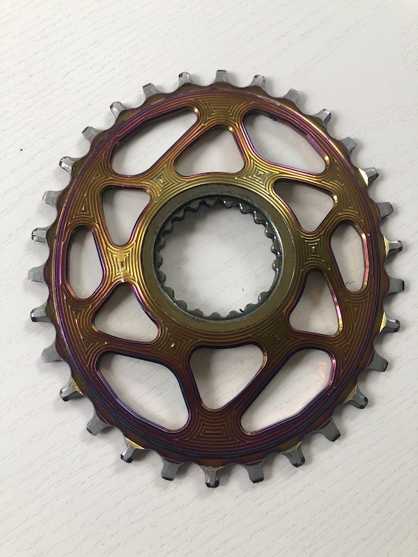 2021 30t Oval absoluteBLACK Shimano chain ring - Oil slick For Sale