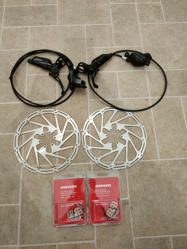 2022 Sram code r + rotors and extra pads For Sale