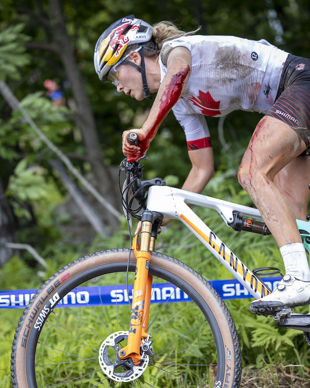 Emily Batty at Coupe du monde XC in Beaupré, Quebec, Canada - photo by ...