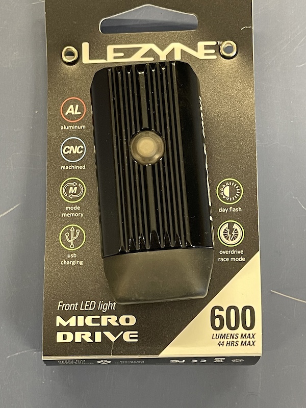 2022 LEZYNE Micro Drive 600XL Bicycle Headlight For Sale