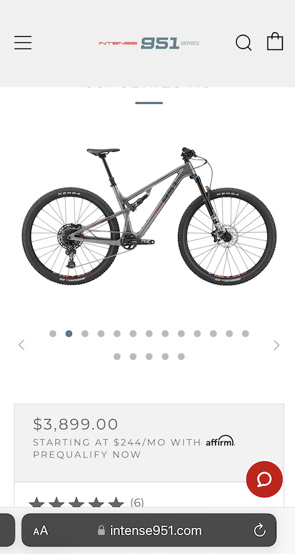 2021 Intense 951 Trail XC Medium Size For Sale