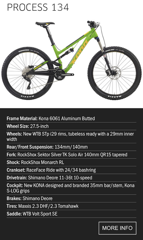 2016 Kona Process 134 For Sale