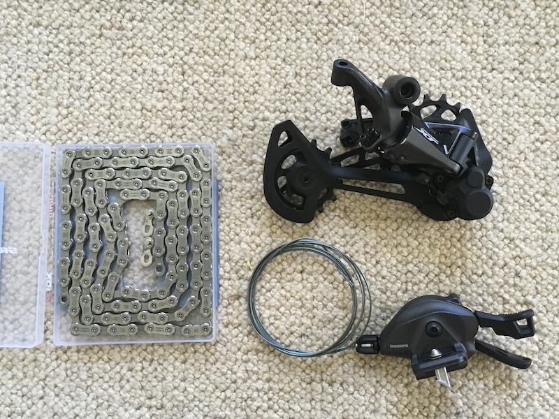 2022 Shimano XT 12 Speed Shifter, Derailleur, Chain For Sale