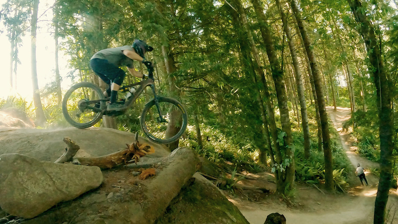 Rock drop step up Mountain Biking Trail - Bellingham