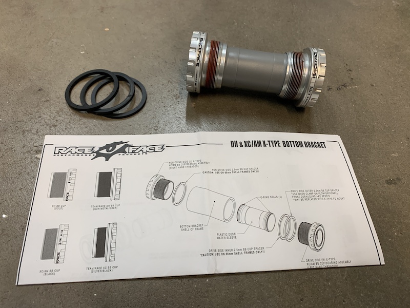 2022 RaceFace Team XC X-Type: BSA 68/73mm BB Shell x 24mm For Sale