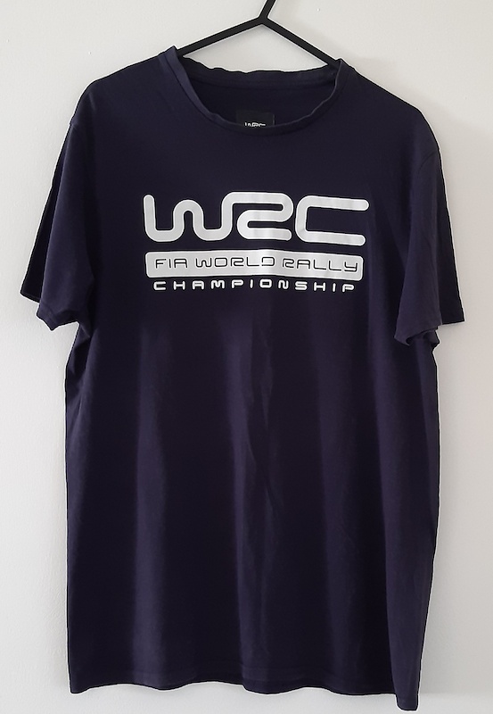 2021 Official FIA WRC T-Shirt, Medium, Navy Blue For Sale