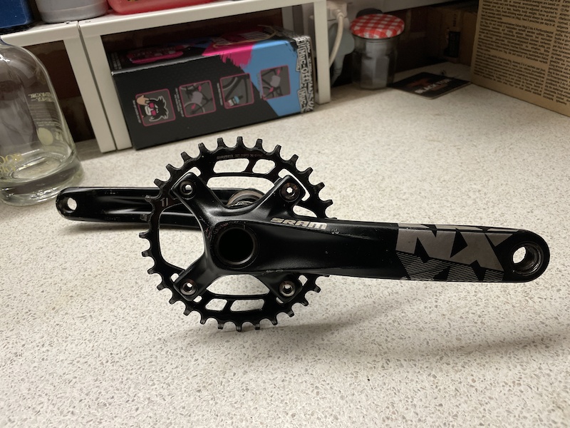 SRAM NX 175mm cranks, 32T ring and BB For Sale
