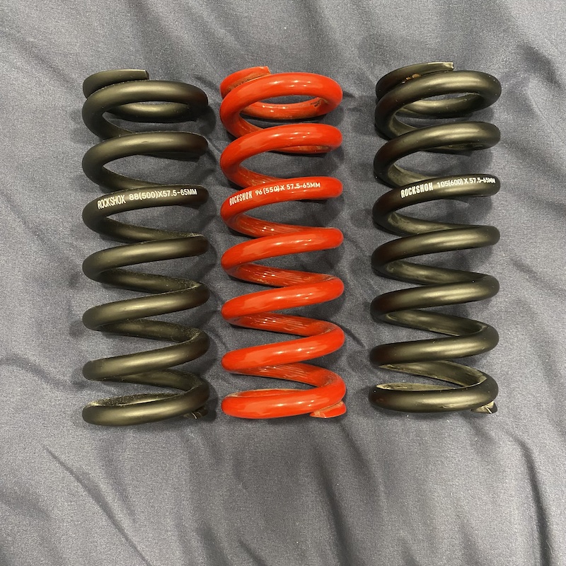 Rockshox 57.5-65mm, 151mm Coils (500, 550, 600 lbs) For Sale