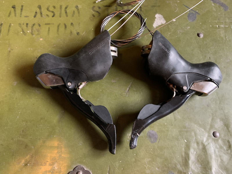 Shimano 2x10 shifters / brifters (ST-5700) For Sale