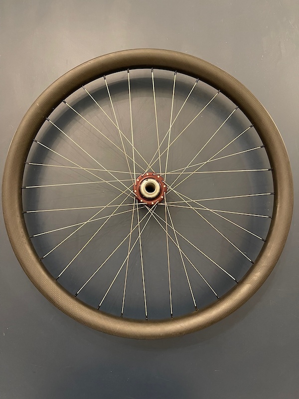 Front 26” carbon mountain bike wheel. King Hub. For Sale