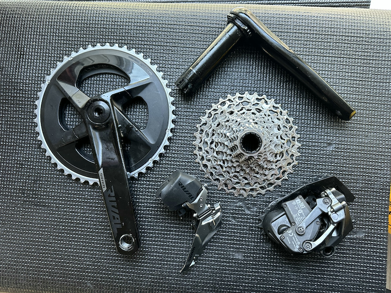 2022 SRAM Rival AXS Parts (FD, RD, Cranks, Cassette) For Sale