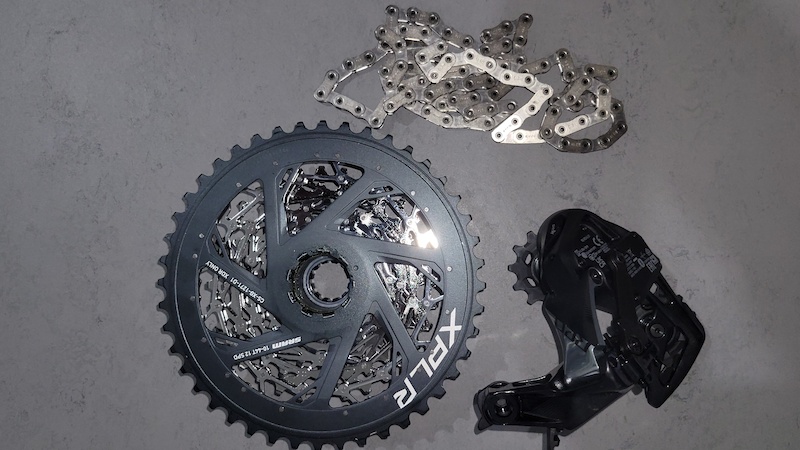 2022 SRAM XPLR Red Rear Derailleur/Cassette/Chain For Sale