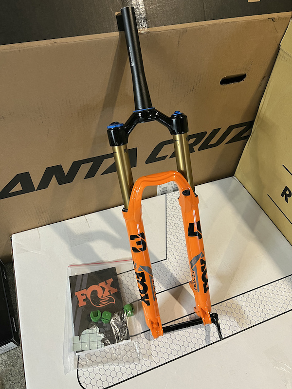 2021 Fox 34 Float Factory Grip 2 140mm Shiny Orange 15x110 For Sale