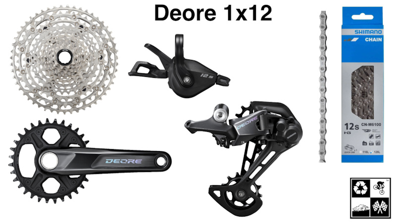 2022 Shimano Deore M6100 1x12 kit 5-piece-BOOST 32T For Sale