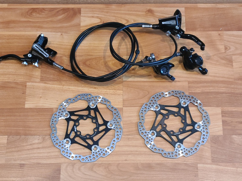 Hope Tech 3 X2 front and rear 160 Hope rotors For Sale