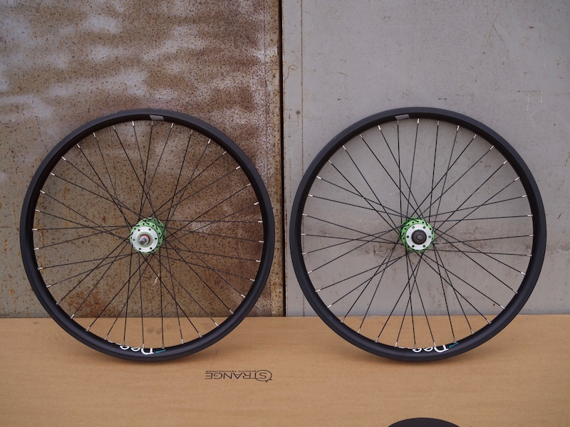 DMR DeeVee 24" Single Speed Wheels On Green DMR Hubs For Sale