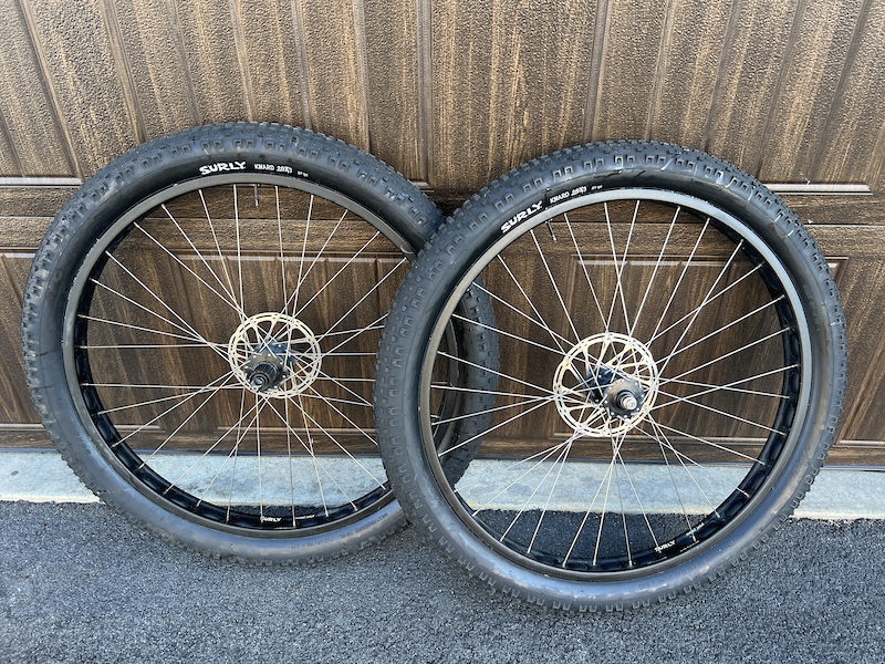 29+ Surly Rabbit Hole wheelset w/ 3in tires For Sale