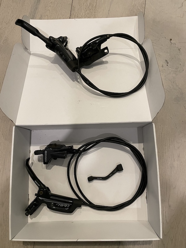 2019 Pair of SRAM Level T brakes with rotors For Sale