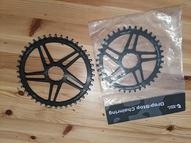 2020 Wolf Tooth cinch Drop Stop chainrings 38t 44t For Sale