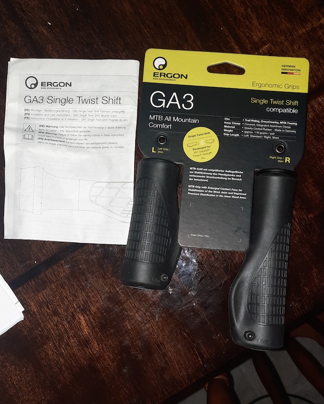 New Ergon GA3 Twist Shift Grip Set For Sale