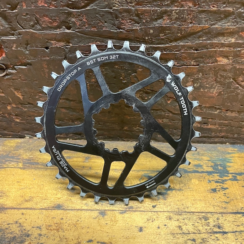2021 Wolf Tooth SRAM 3-Bolt Drop-Stop 32T Ring BOOST For Sale