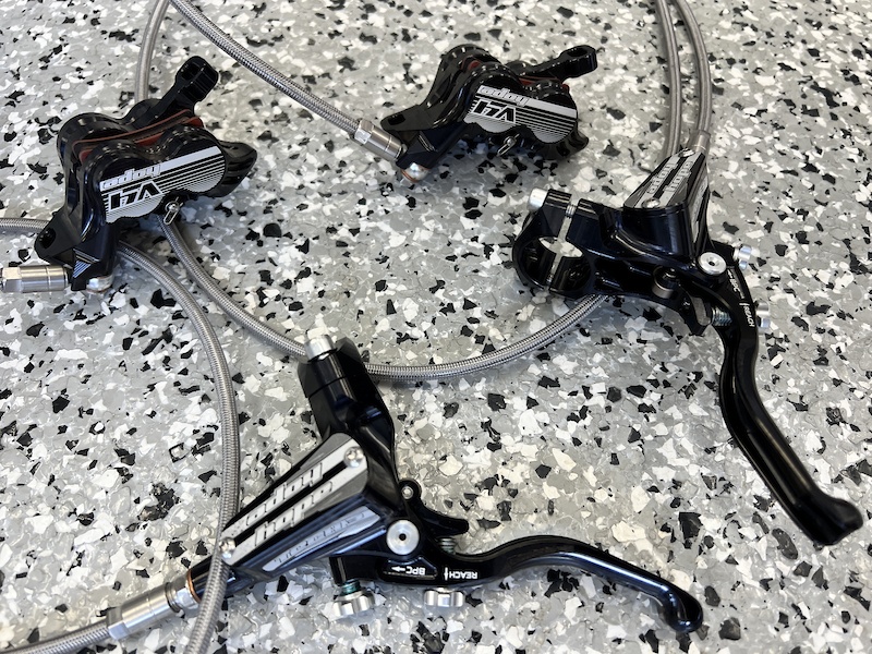 2022 Hope Tech 3 V4 Brakeset w/ Stainless Braided Hoses For Sale