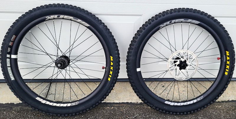 2022 Spank Spoon 24" Wheel Set With Maxxis Minion Tires For Sale
