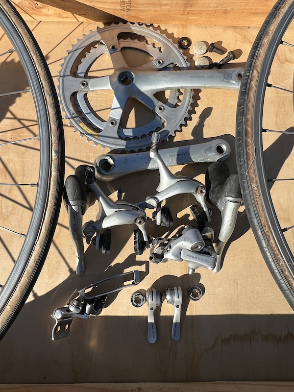 RARE VINTAGE Shimano 105 Group-1055 + Wolber Wheelset For Sale