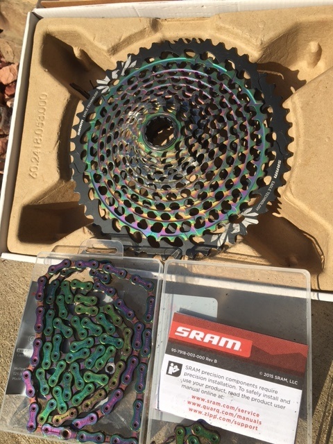 2021 Sram XX1 Cassette and Chain (rainbow) For Sale